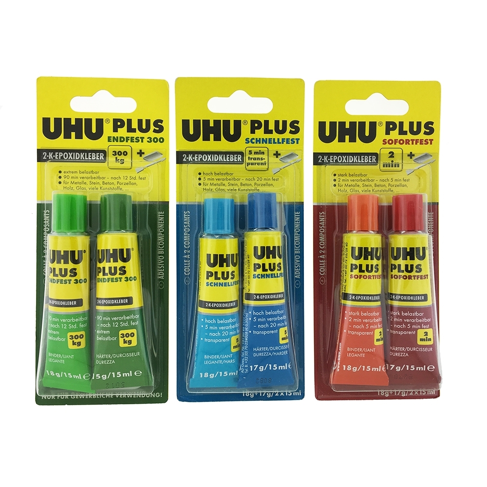 MTN Giethoorn. UHU-plus 2-componentenlijm rood 35 gram